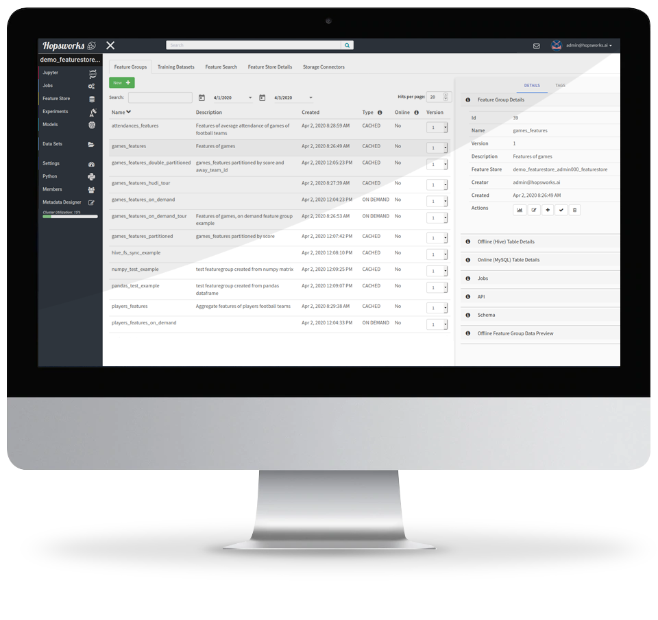 Hopsworks - Data‑Intensive AI with a Feature Store